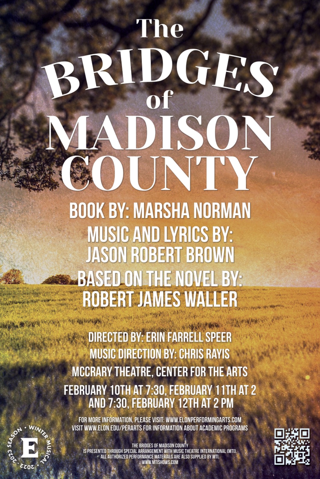 The Bridges of Madison County – Elon Performing Arts